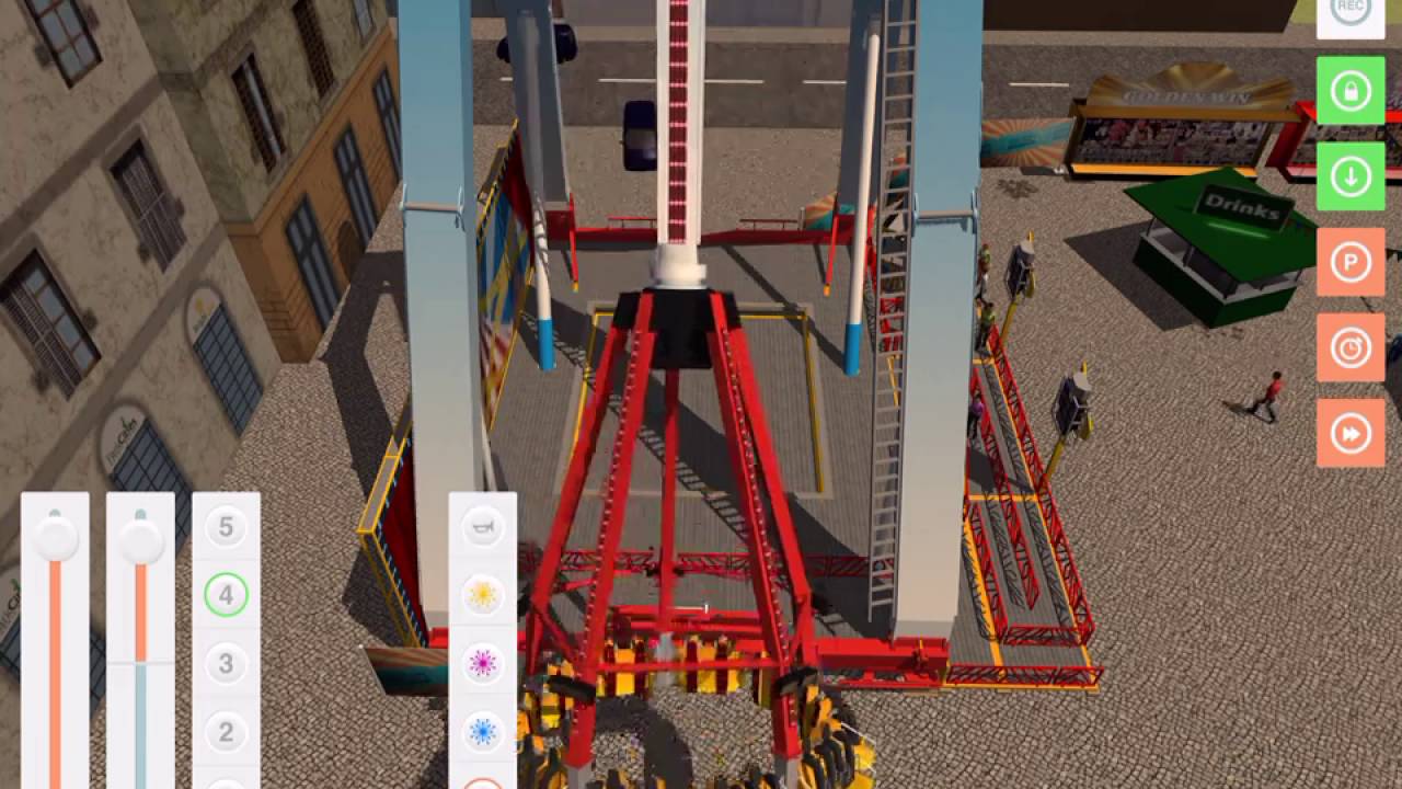 Funfair Ride Simulator 3: Flying Acrobats #funfair #simulation - YouTube