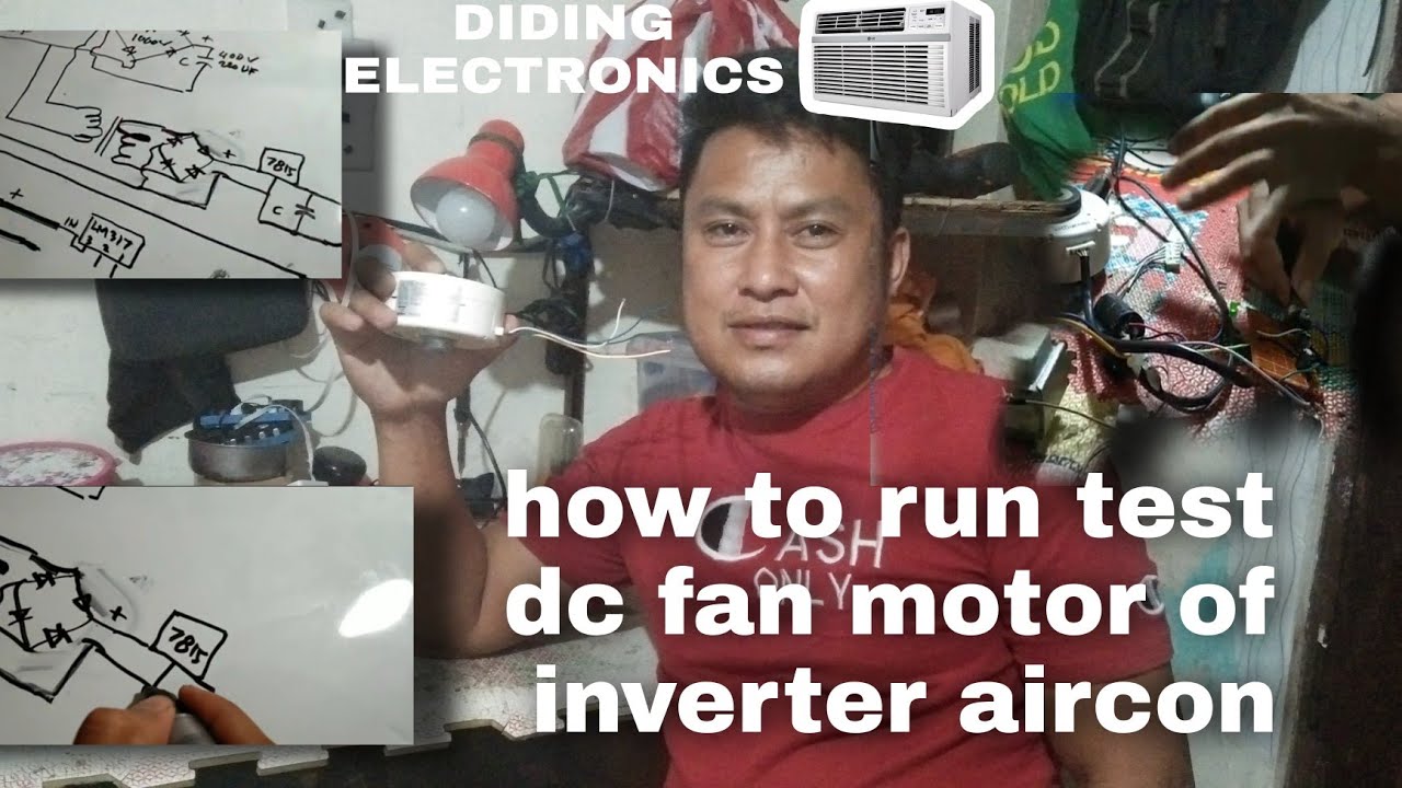 How to run test Dc fan motor of inverter aircon - YouTube