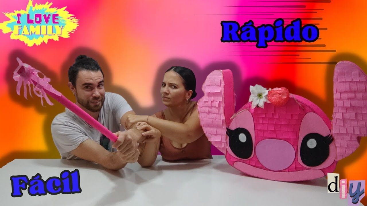 CÓMO HACER una PIÑATA de STITCH🎉 | FÁCIL y RÁPIDO en casa ⚡🎈 ...