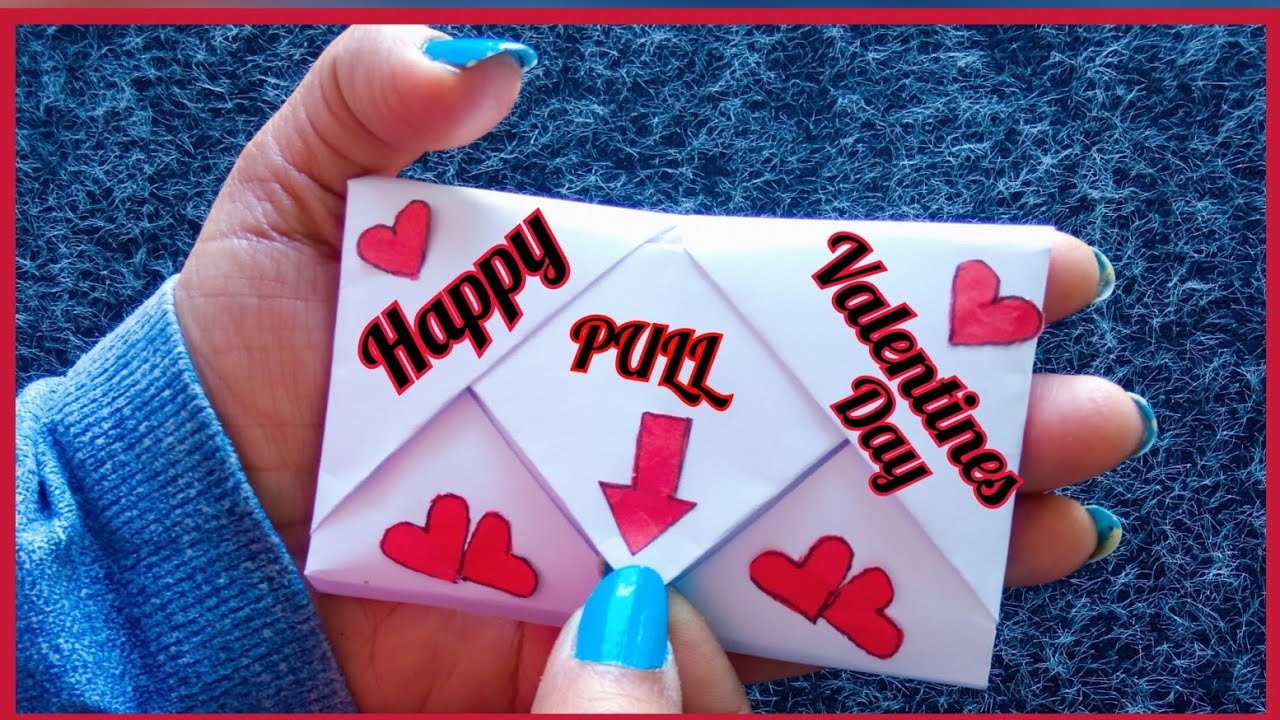 Diy Surprise Message Card | Pull Tab Origami Envelope Card | Letter ...