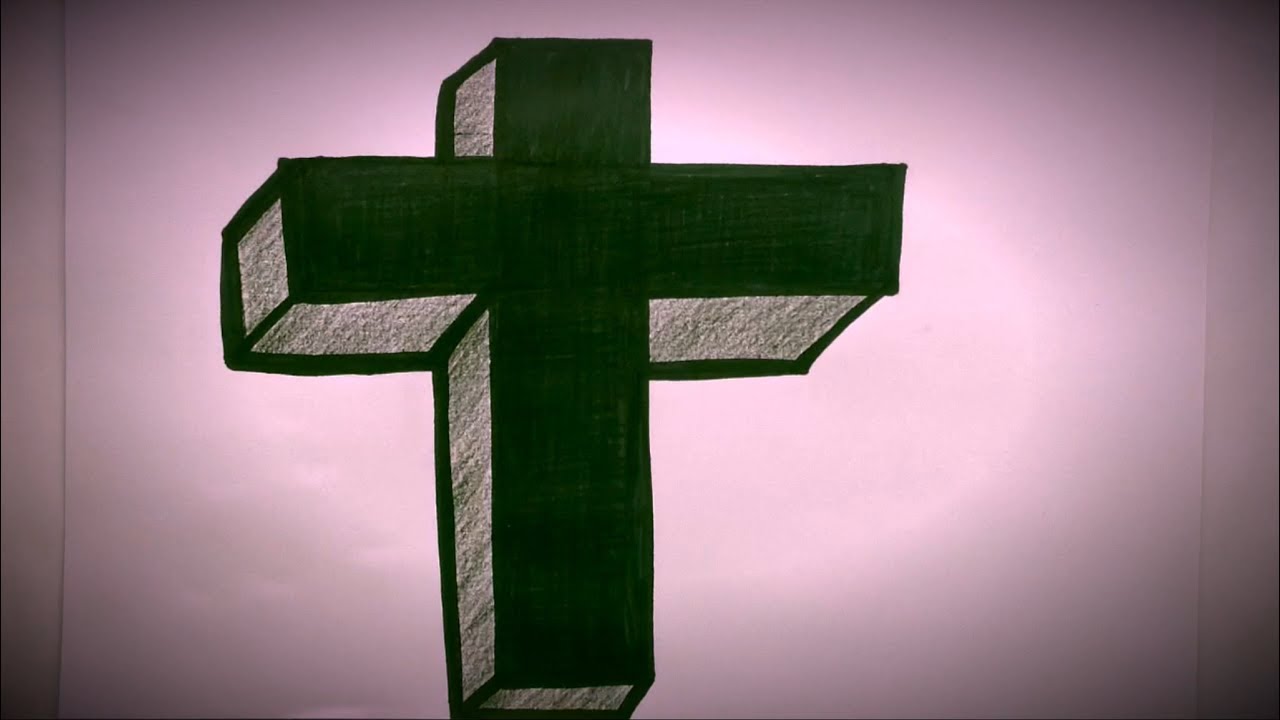 How to draw a 3D cross ️ ️ ️ | Easter drawings - YouTube