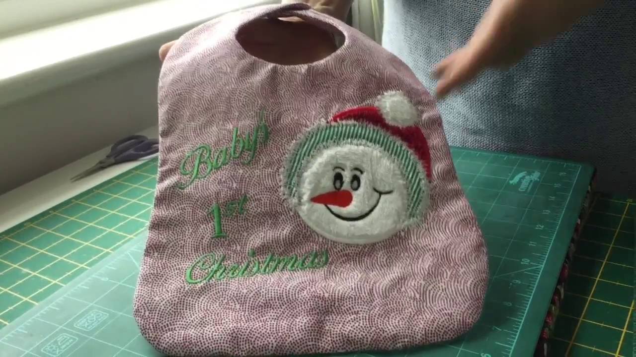 How to make a bib using a paper pattern - YouTube