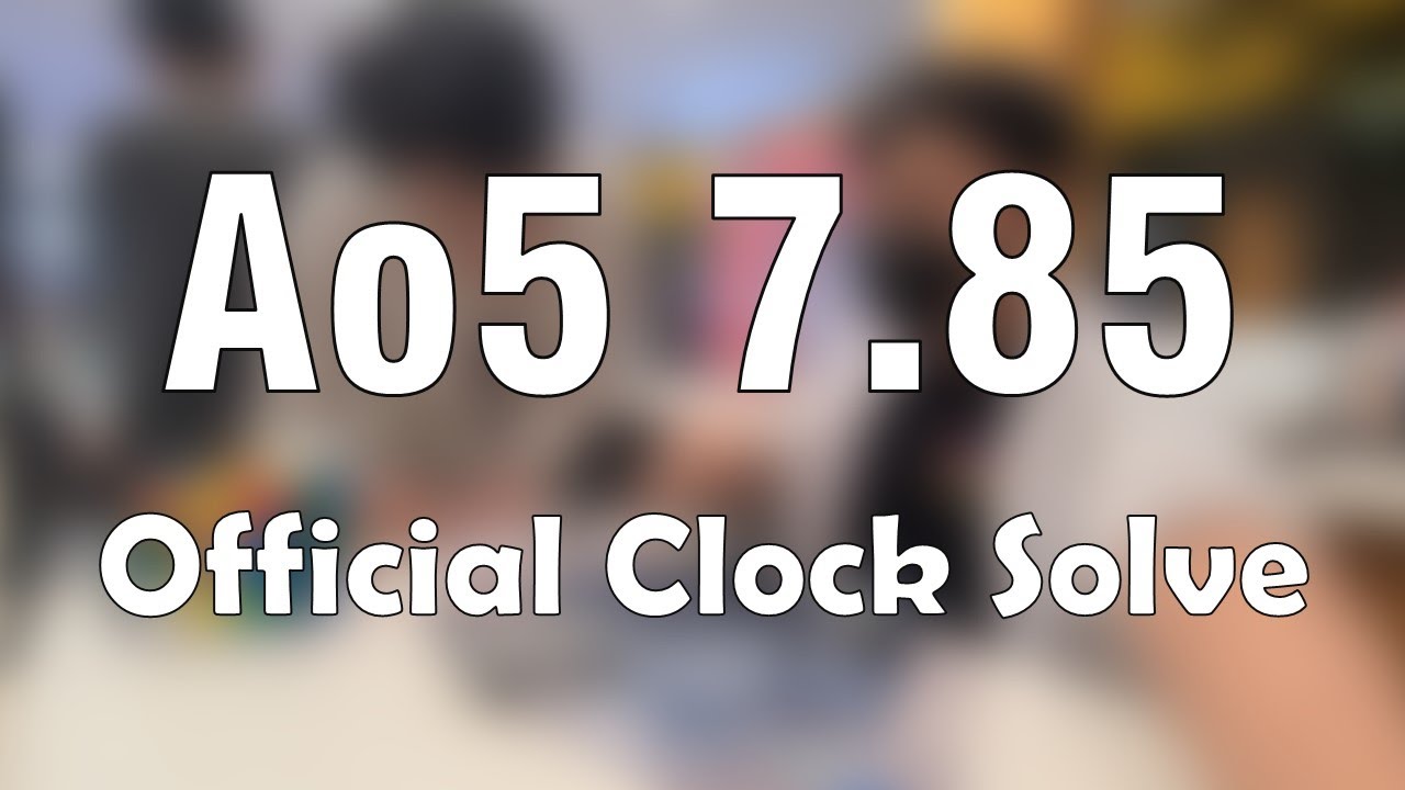 AO5 7.85 Official Clock Solve at Karawang Speedcubing 2024 - YouTube