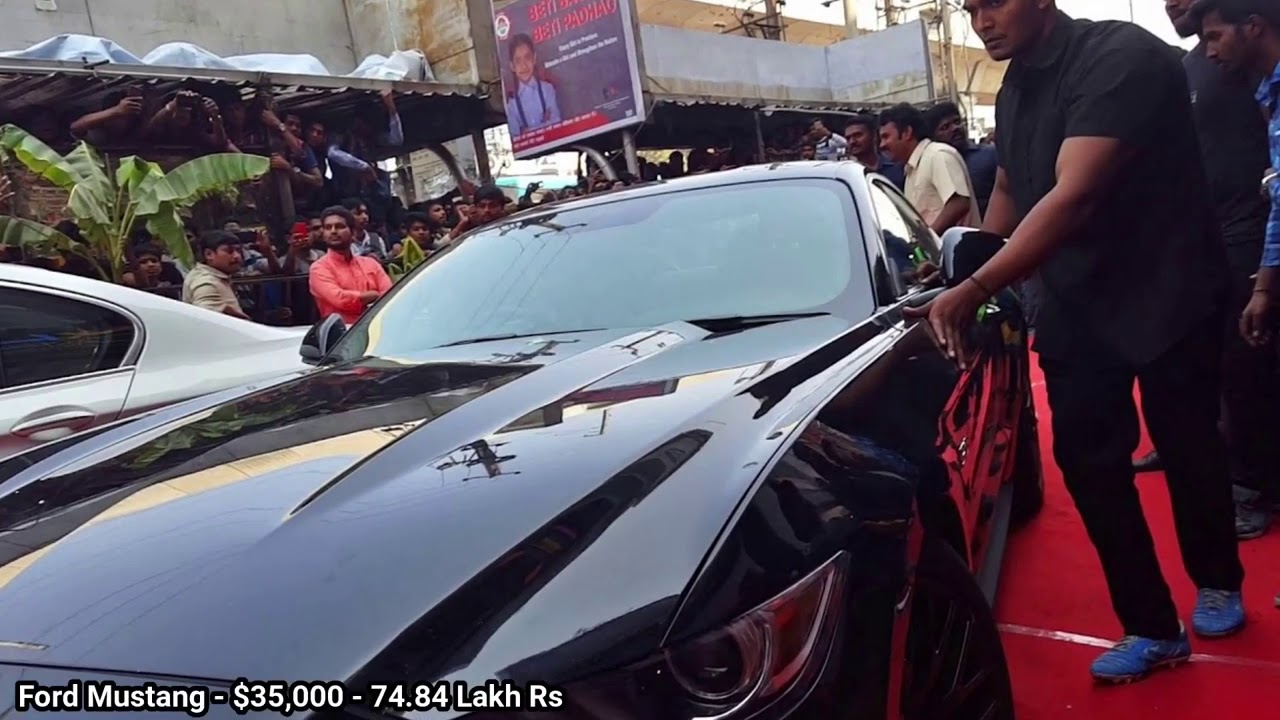 Actor Vijay Car Collection Rolls Royce, Mustang - YouTube