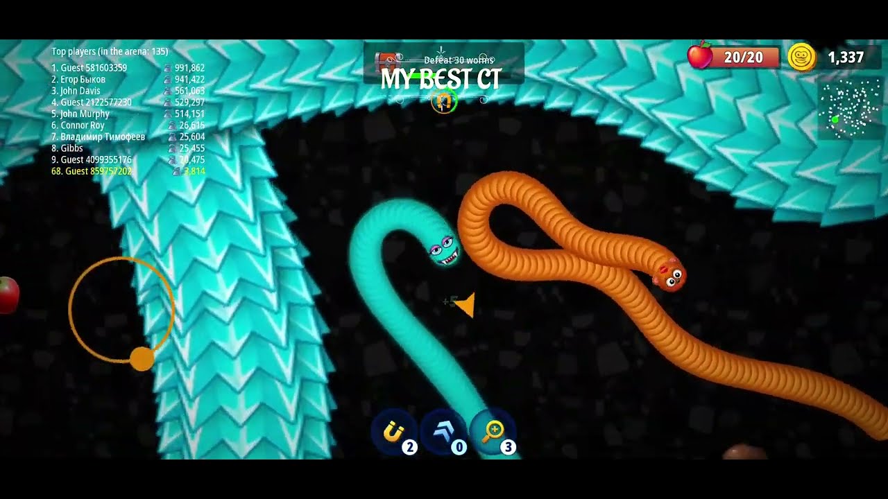 Worms Zone Gameplay | worms zone.io | videos games | biggest snake # ...