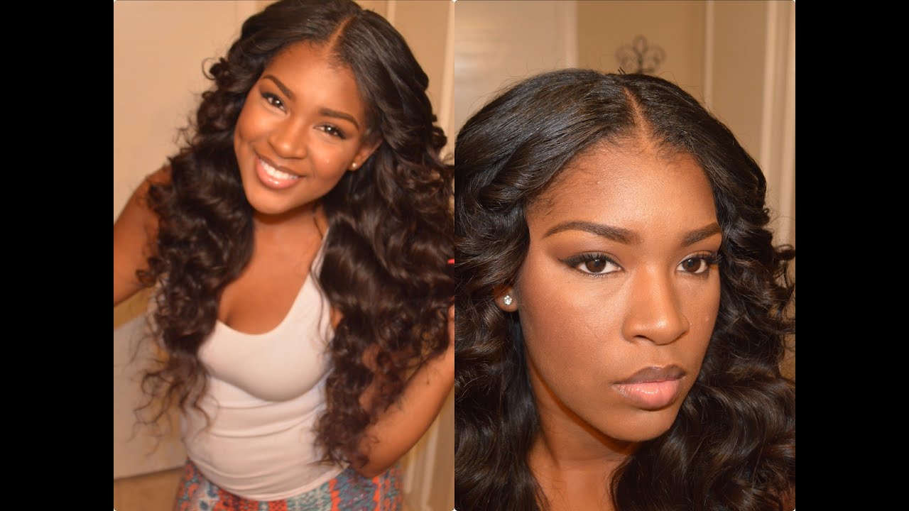 How to blend leave out with curly hair |Sleek Lengths| - YouTube