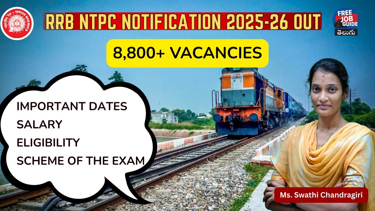 🚆 RRB NTPC 2025-2026 Notification – 8,875 Vacancies | Apply Now | FREE ...