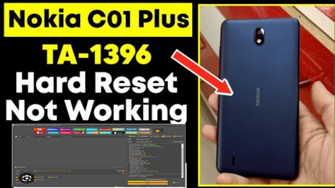 Nokia C01 Plus(TA-1396) Pattern Unlock 100% FRP Working UnlockTool ...