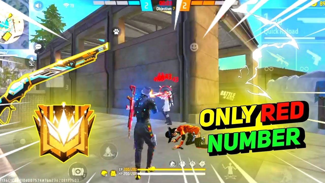 Only Red Number 99% Headshot Rate Montage Video ⚡️ 3 Finger Crazy ...