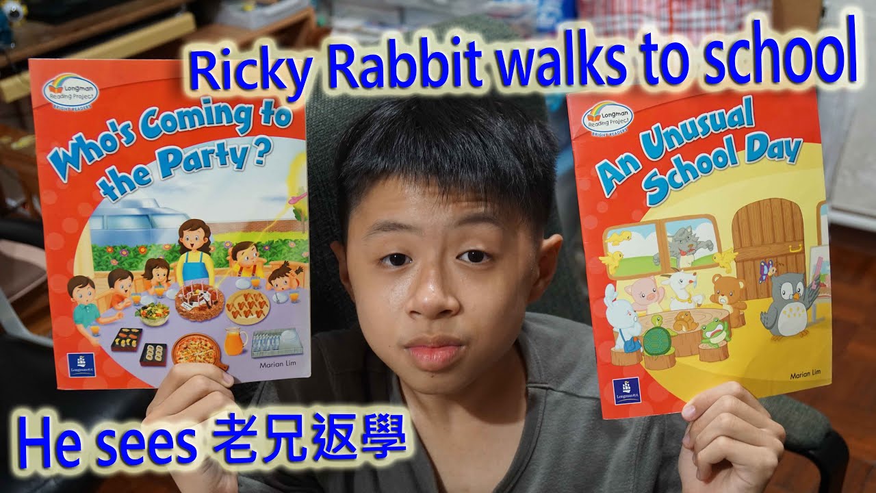 Ricky Rabbit walks to school. He sees 老兄返學. (2015-11-09)m - YouTube