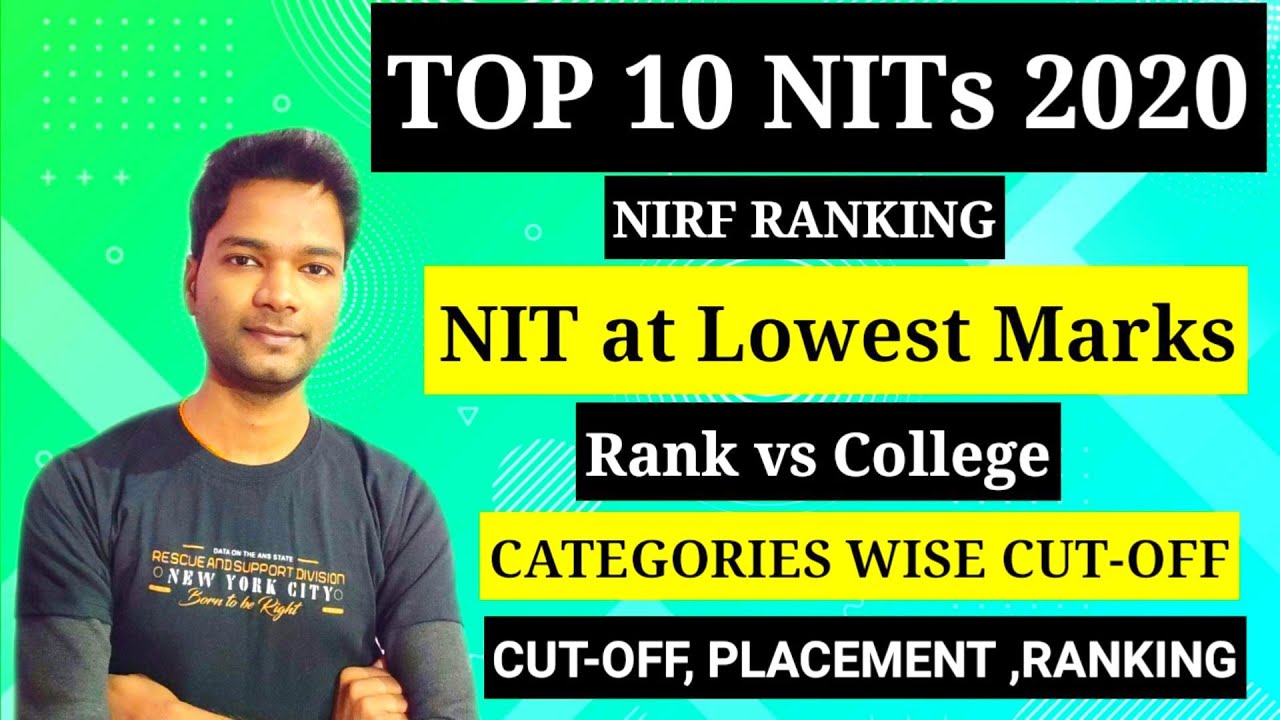 Top 10 NIT 2020 || category wise cut-off || NIRF ranking || nit at ...