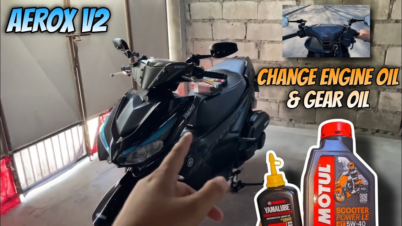 [ AEROX ] CHANGE ENGINE OIL AND GEAR OIL - AFTER 2500KM ODO - NIALLA TV ...