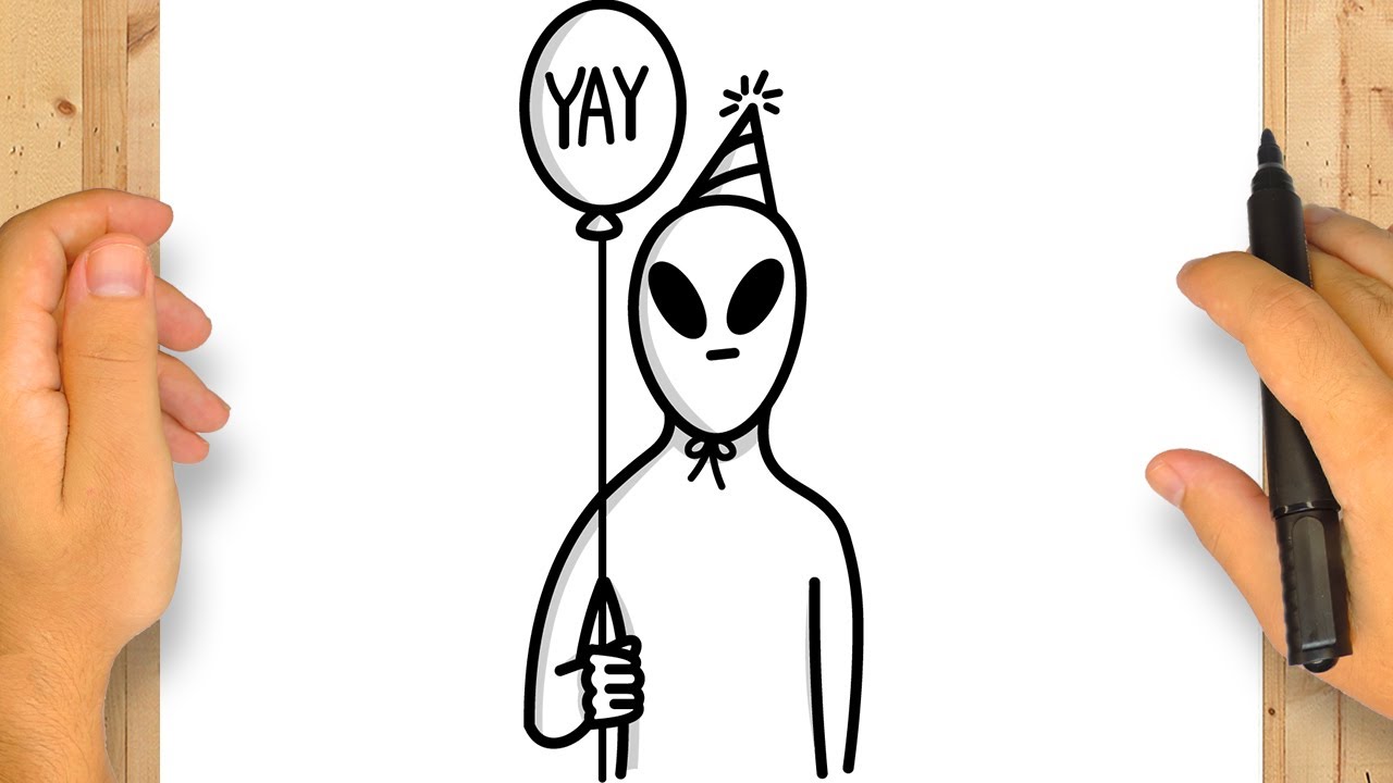 HOW TO DRAW AN E.T | Extraterrestrial | Alien | Step by Step Simple and ...
