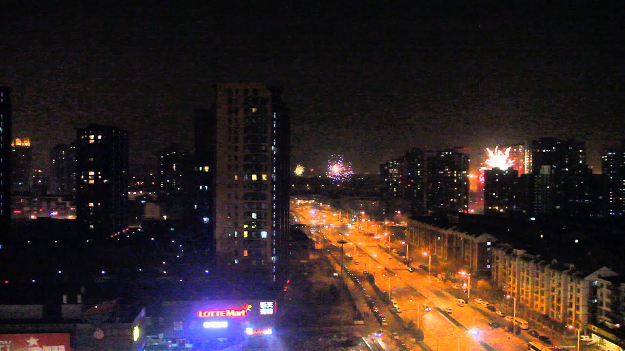 Lunar new year fireworks in Beijing 2015 - YouTube
