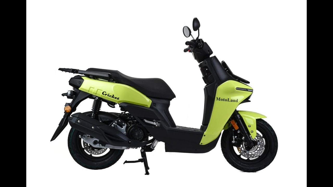 Скутер Motoland CRICKET 150 (WY150-5D) зеленый - YouTube