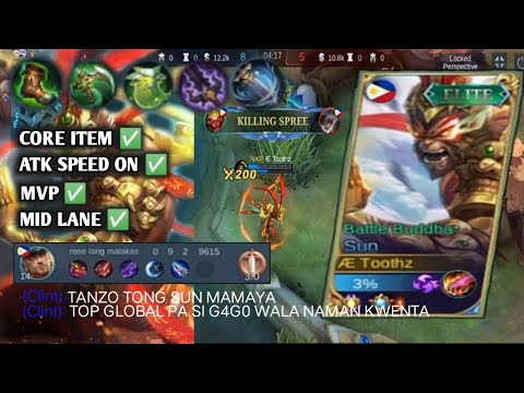 I MET TRASHTALKER SUN MID LANE ROTATION (YT106) | Toothz TV | MLBB ...