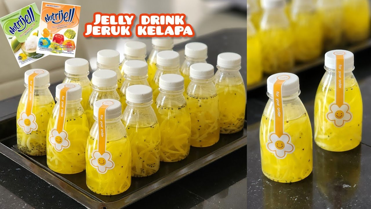 Ide jualan modal 2rb an 1 botol, resep jelly drink rasa jeruk kelapa ...