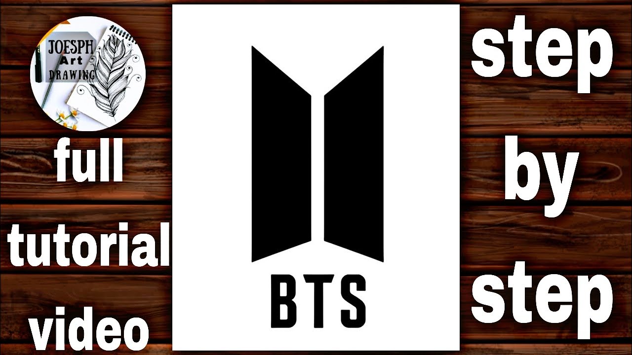 How to draw the BTS logo step by step | BTS logo drawing tutorial ...