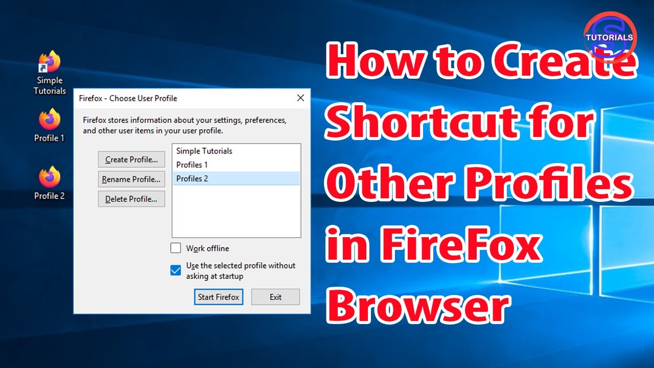 How to Create Shortcut for other Profiles in Firefox Browser | Simple ...