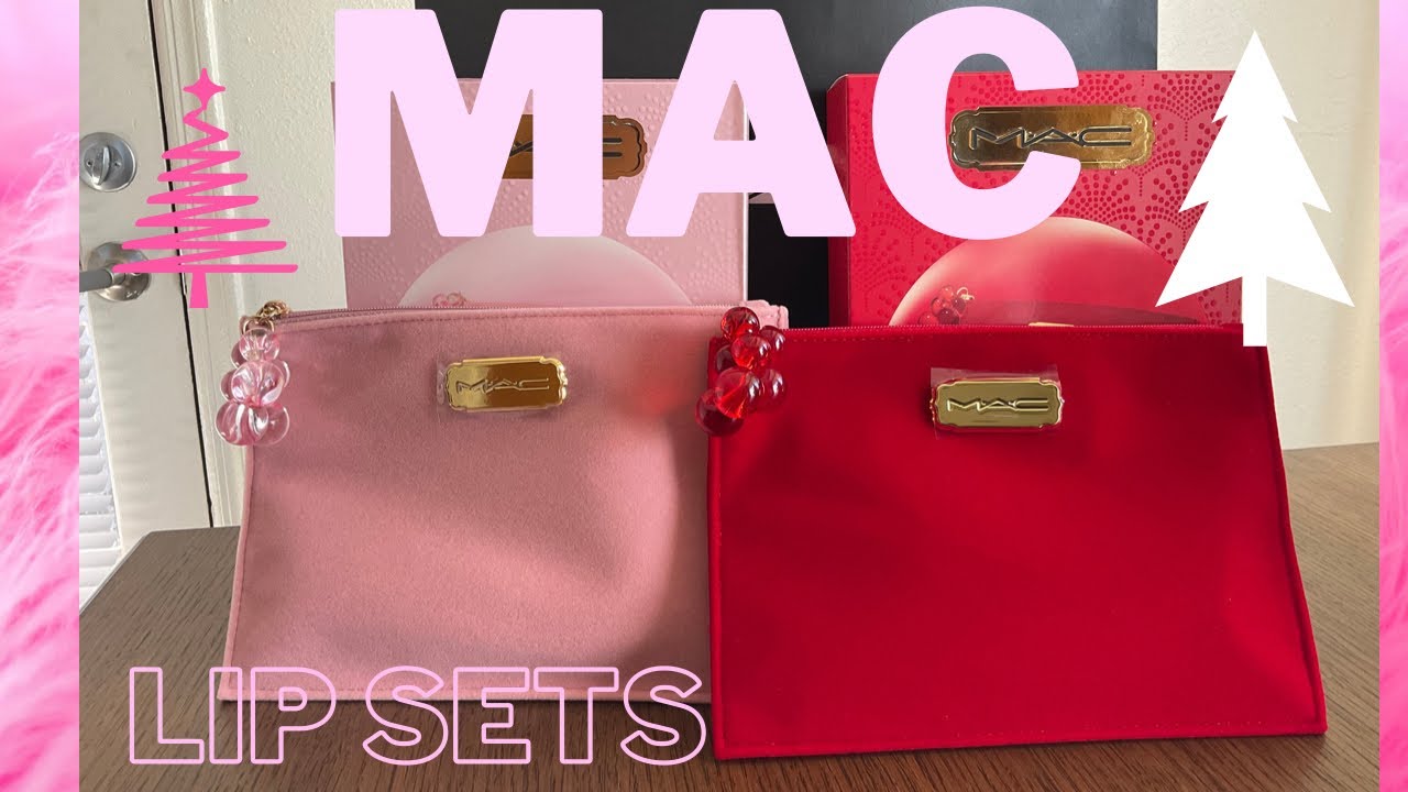 MAC KISSES & BOWS LIP SET 💋 Holiday 2022 Red & Purple - YouTube