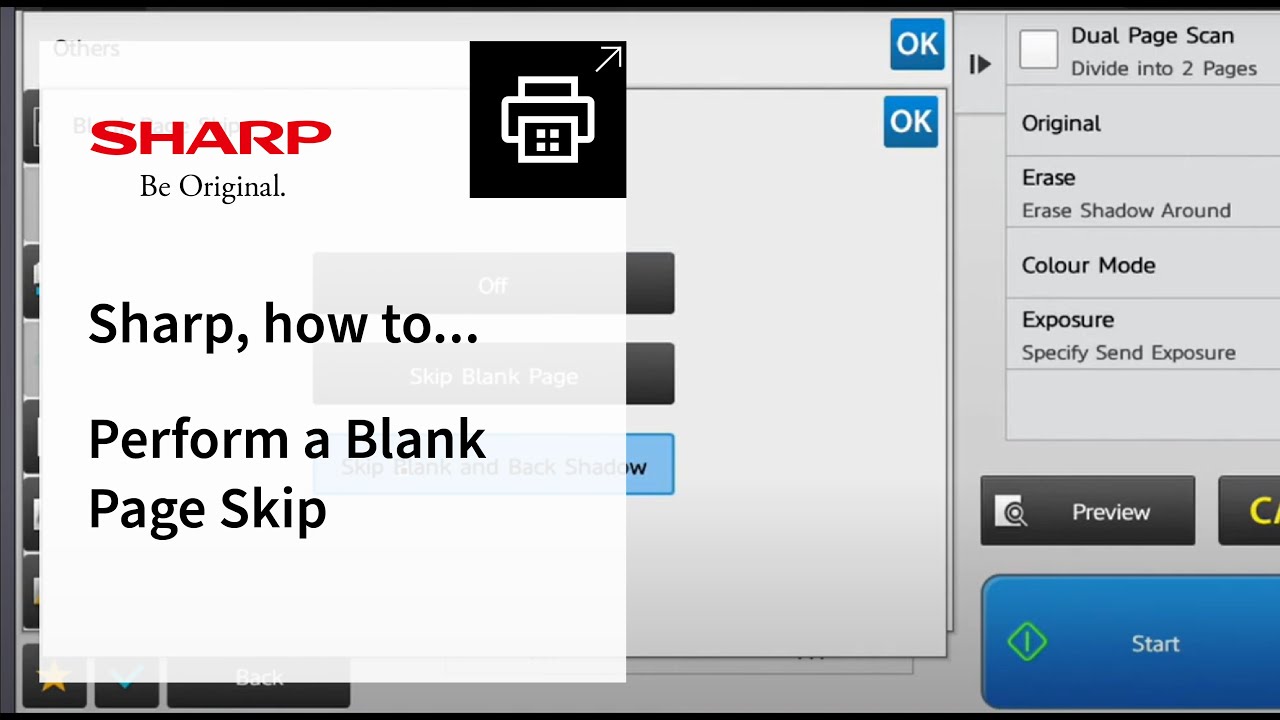 Sharp, how to Perform a Blank Page Skip on a Sharp Multifunctional ...