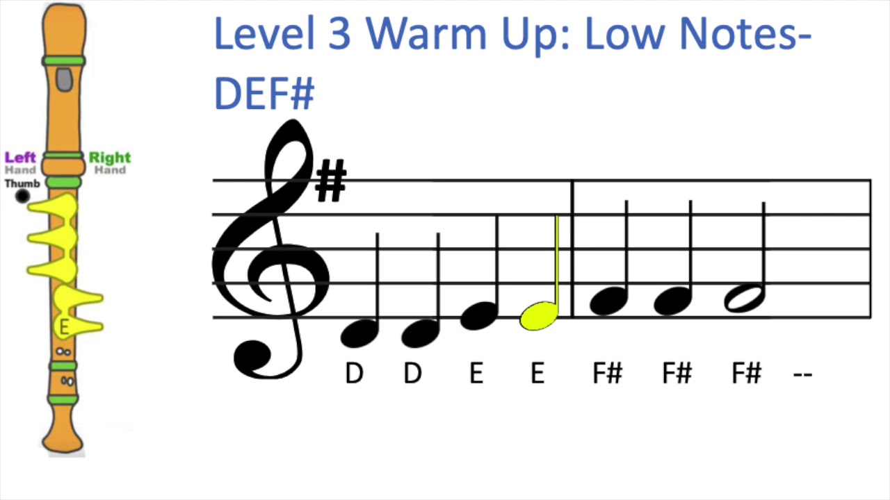 Recorder Level 3 Warm Up: Speed 3 - YouTube
