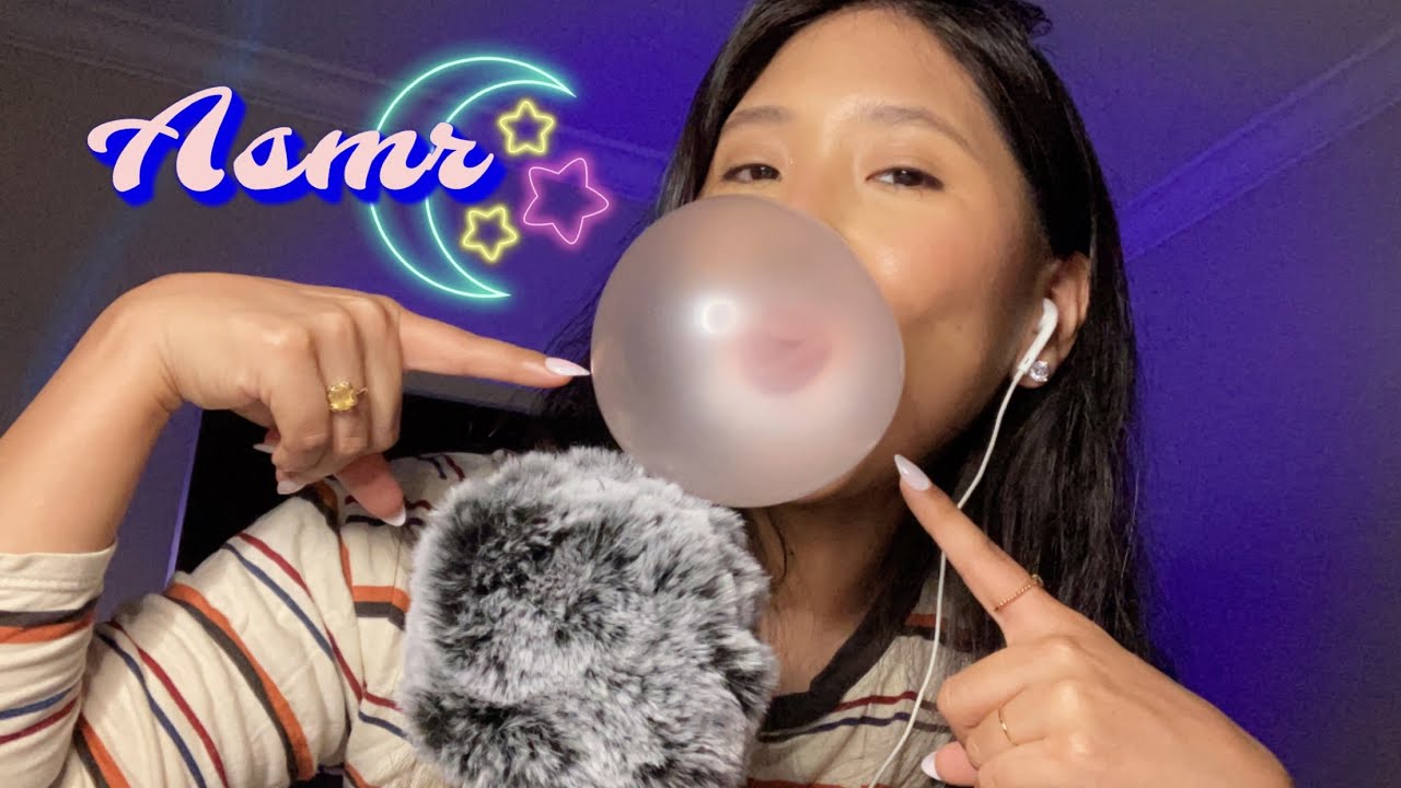 ASMR GUM CHEWING AT 100% SENSITIVITY 💤 (Mouth Sounds, Hand Movements ...