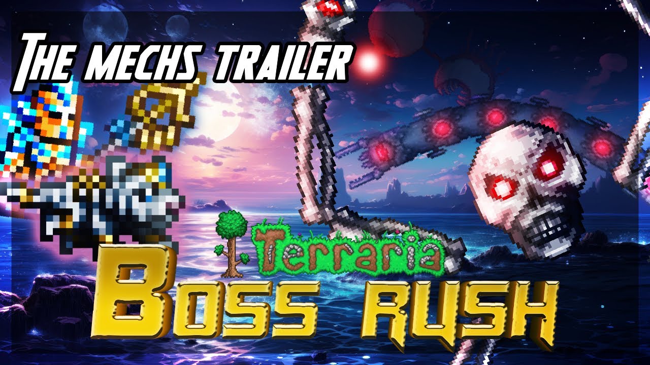 Terraria Boss Rush: Desert Tiger Staff VS All Bosses The Mechs Trailer ...