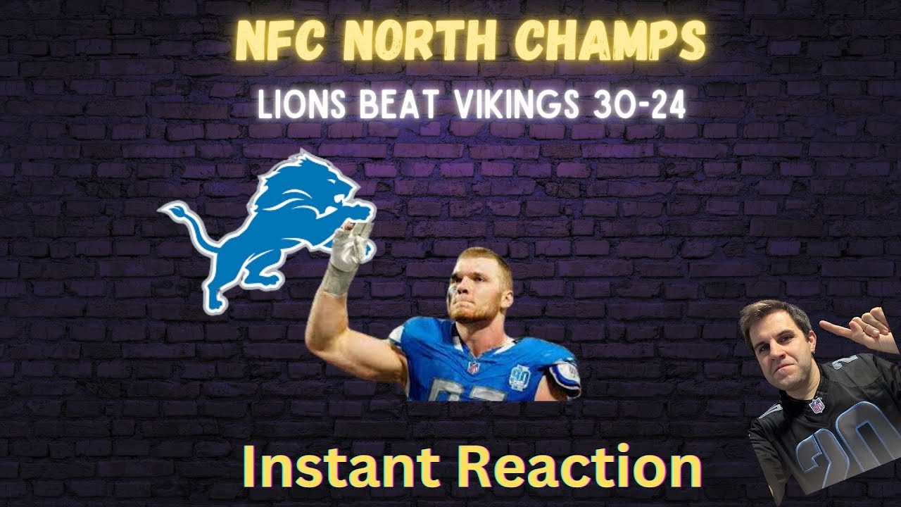 NFC NORTH CHAMPS!!! Lions Beat the Viking and are now NFC North Champs ...