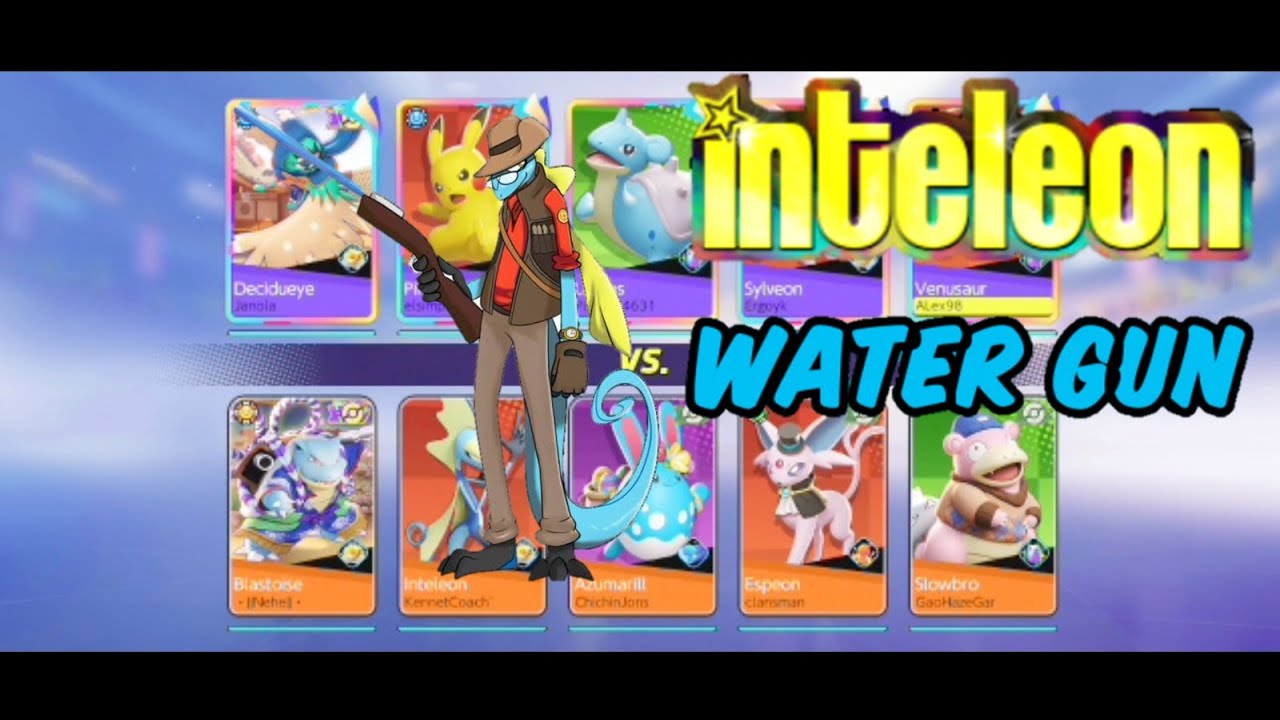 PIKACHU VS INTELEON WATER GUN POKEMON UNITE RANKED MASTER | PARTIDA ...