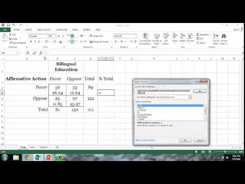 Percentaging Cross-Tabulations in Excel - YouTube