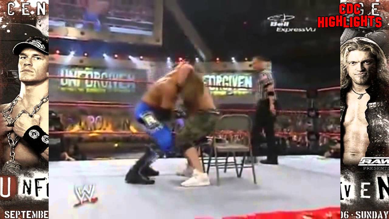 Edge vs. John Cena Unforgiven 2006 TLC Match Highlights (WWE ...