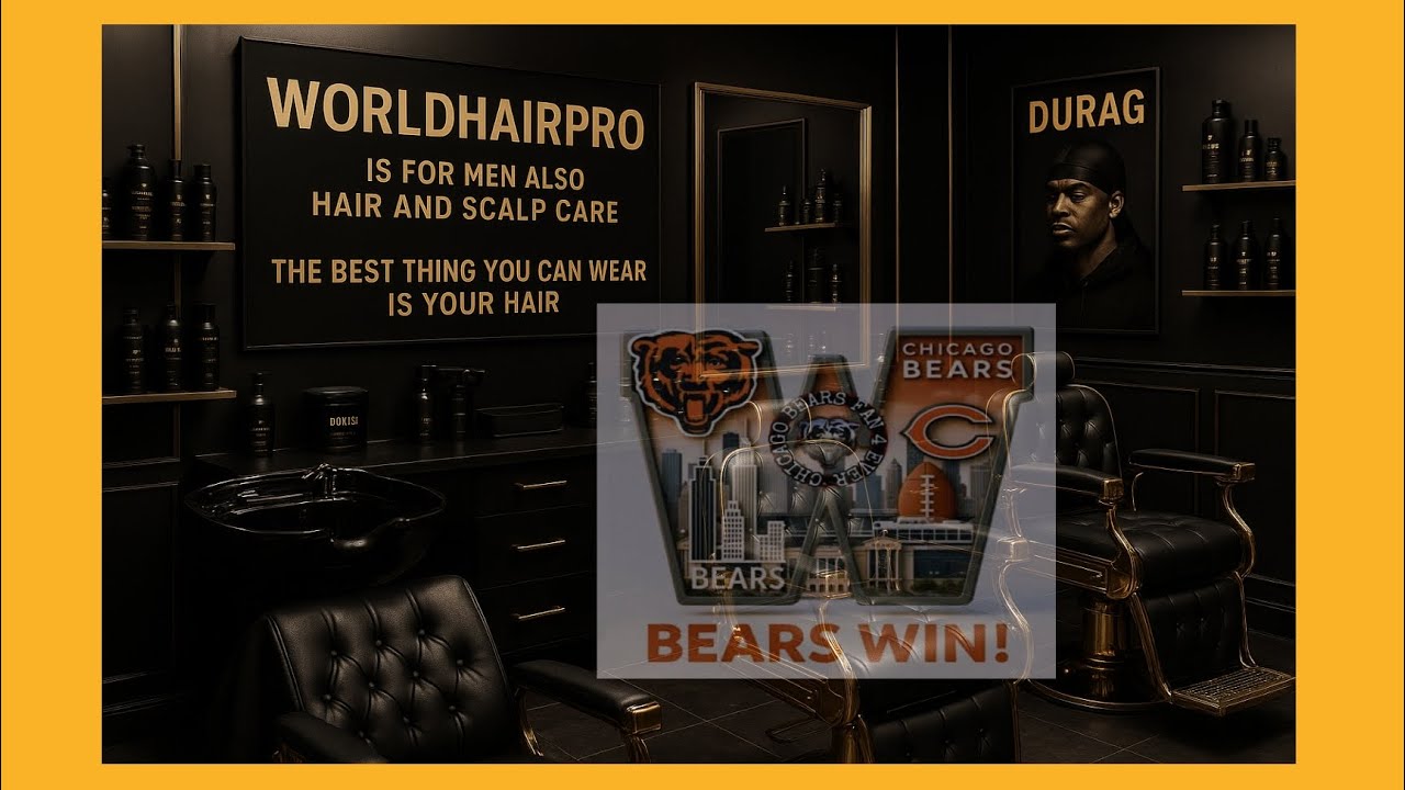Chicago Bears Won! No. 1 North! Shop Bop💇🏾‍♀️! Men's Hair. - YouTube