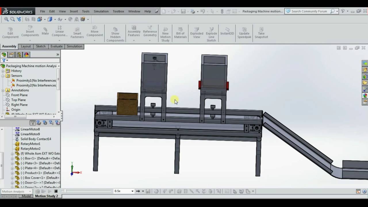 Motion Analysis Solidworks [Motion Analysis] [Solidworks] - YouTube