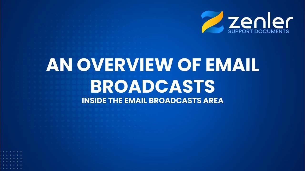 👉 Email Broadcast - An Overview of Email Broadcasts - YouTube