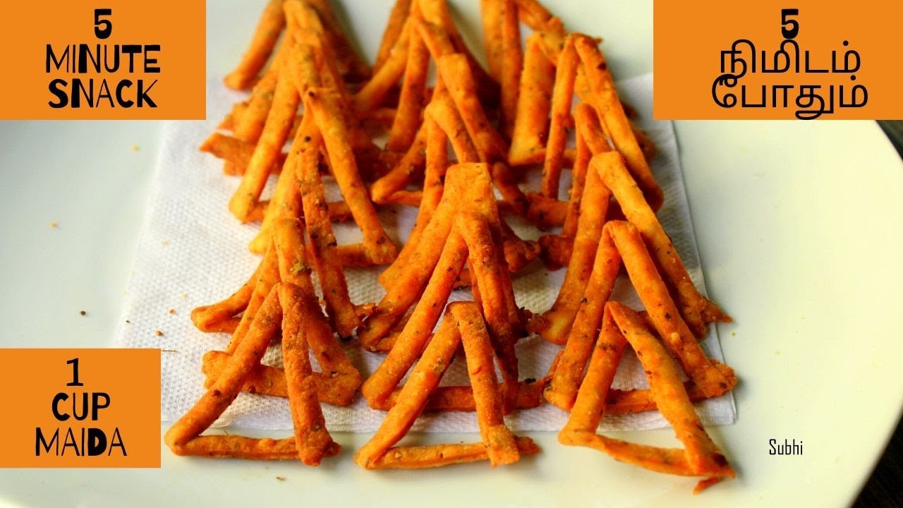 5 Minute Maida Snack|1 கப் மைதா 5 நிமிட ஸ்னாக்ஸ்|Tea Time Snacks with ...