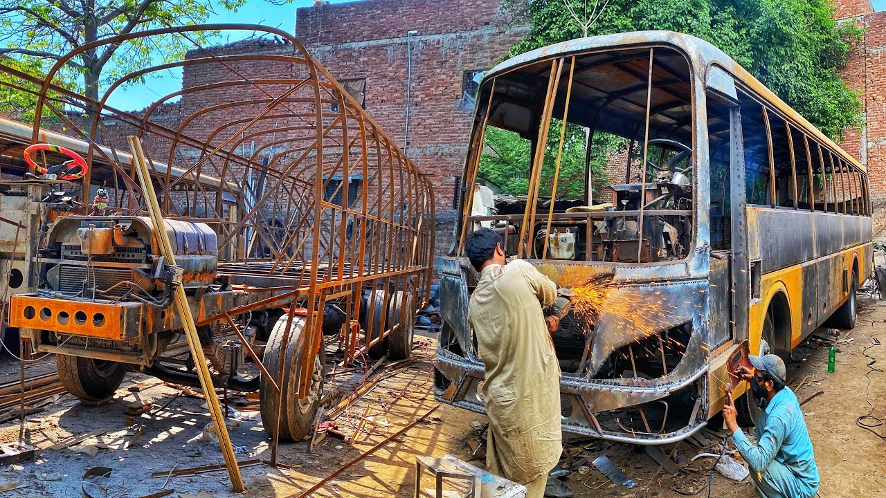 Beautifuly Buss Manufacturing in Pakistan | l Production Process Of Bus ...