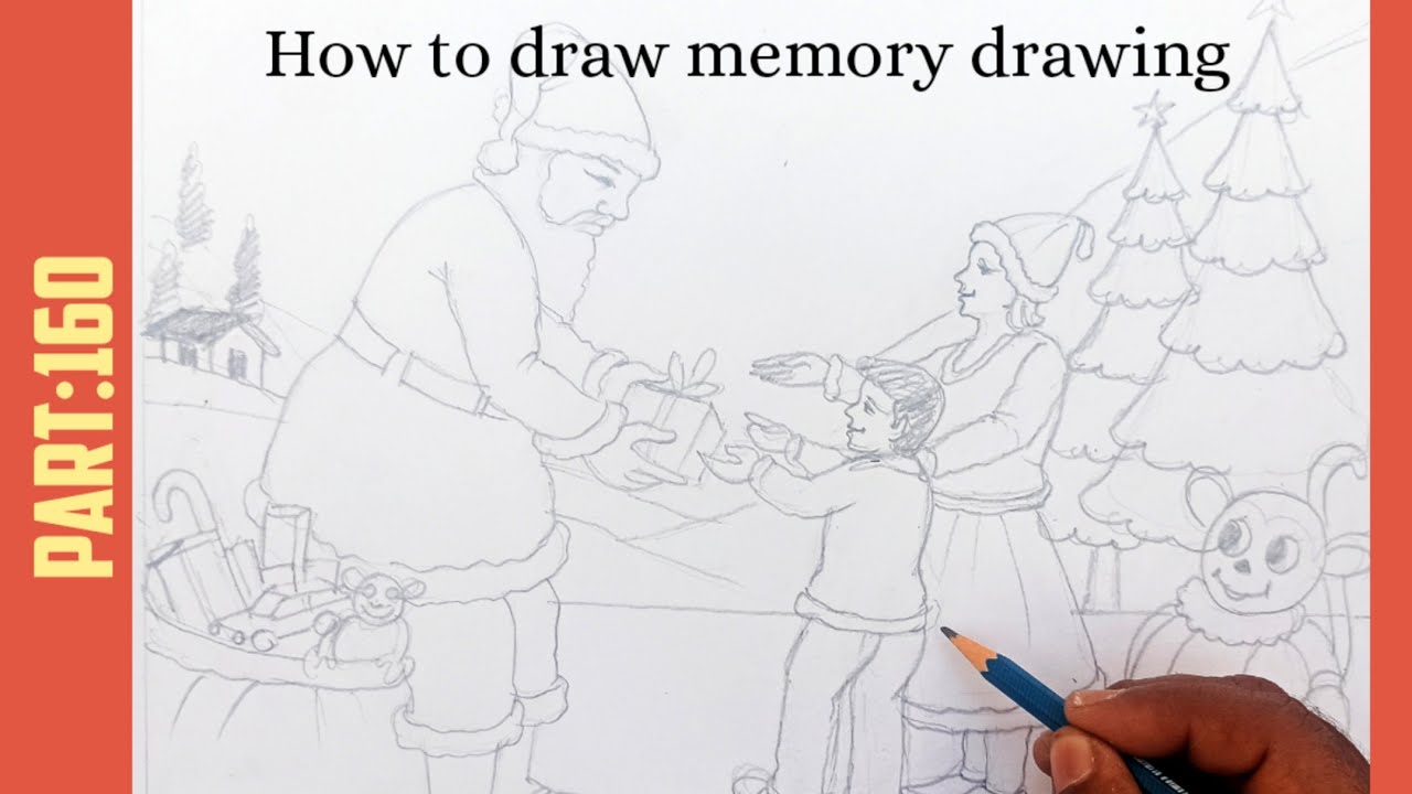 How to draw memory drawing for Christmas festival part:160 | drawing ...