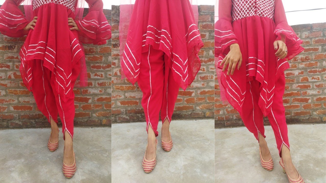 tulip salwar cutting and stitching|| self need ideas||trendy design ...