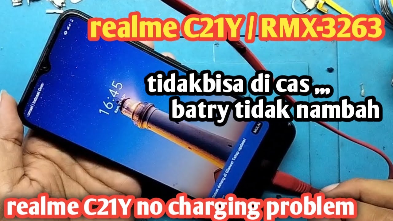realme rmx 3263 / C21Y tidakbisa di cas no charging pengisian erorr ...