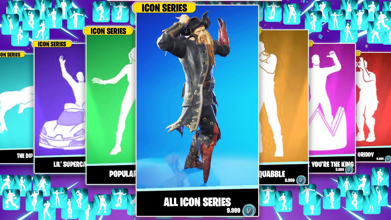 ALL ICON SERIES EMOTES & DANCES IN FORTNITE! (New Skins) #22 - YouTube