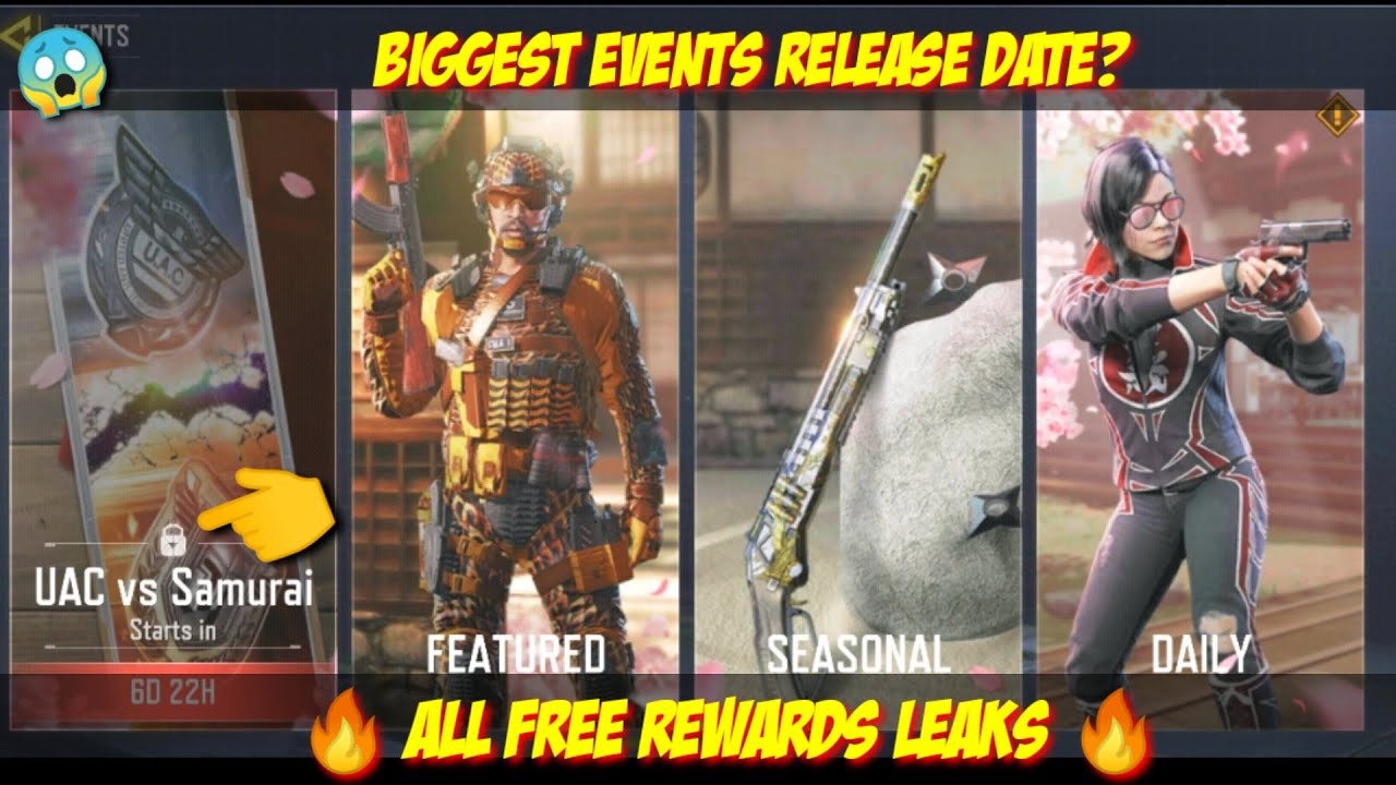 COD MOBILE SEASON 3 UPCOMING NEW BIGGEST EVENT "UAC VS SAMURAI" ALL ...