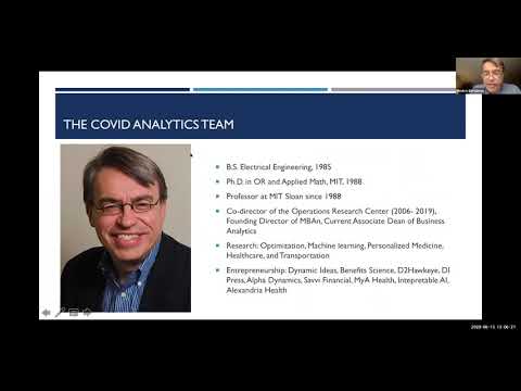 Dimitris Bertsimas: Predictive and Prescriptive Analytics for the COVID ...