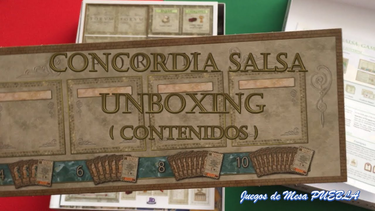 Unboxing (contenidos) - Concordia: Salsa (Rio Grande Games 2017) - YouTube