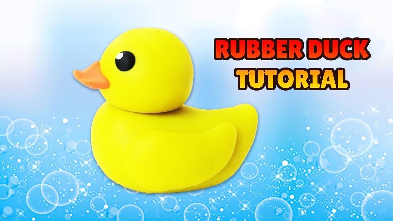 🔴DIY How to make MINIATURE RUBBER DUCK - Easy Polymer Clay, Fondant ...