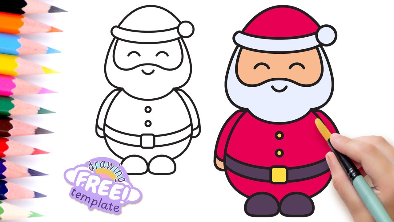 How To Draw Simple Santa Claus In 3 Minutes - Easy Step By Step ...