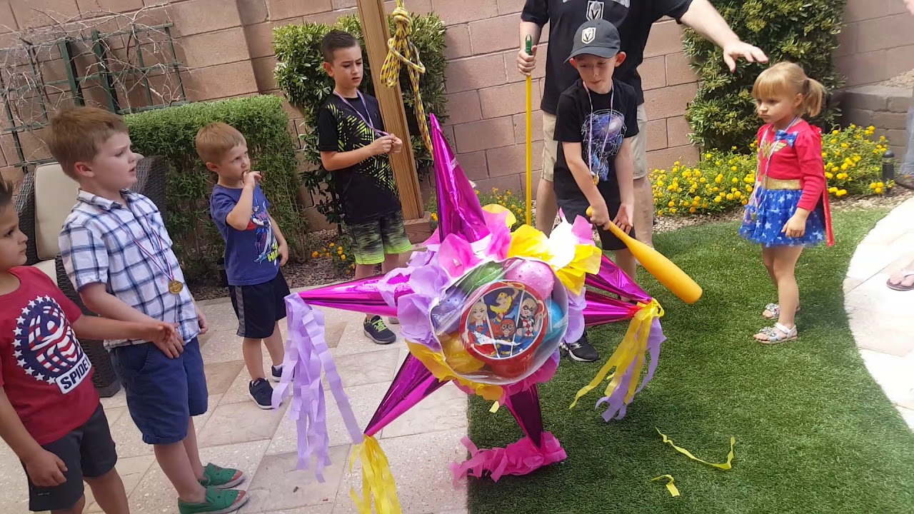 Smashing the pinata! - YouTube