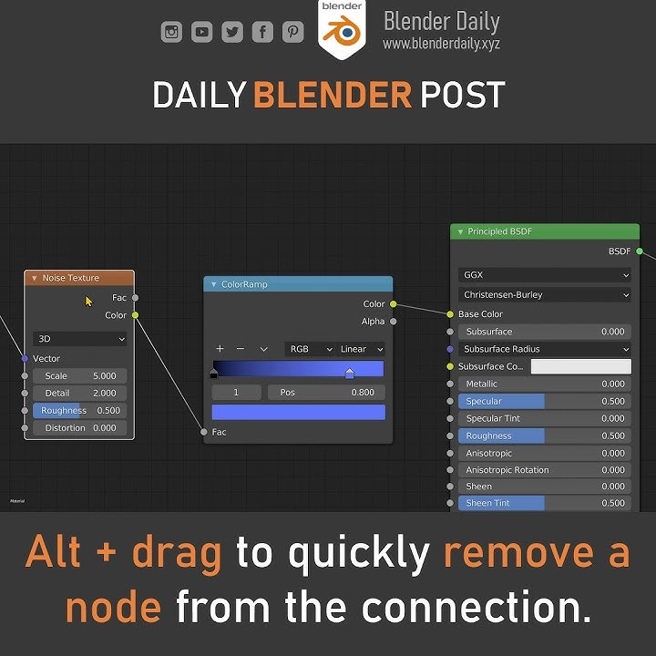Remove Node from Connection in Blender - YouTube