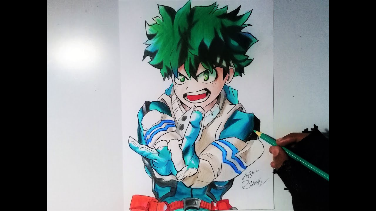 Speed Drawing - MIDORIYA (Boku No Hero) - YouTube