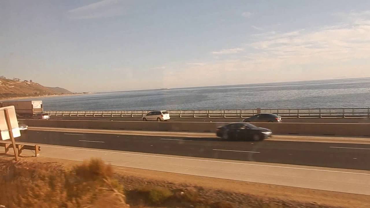Amtrak train riding from Carpinteria to Oxnard - YouTube